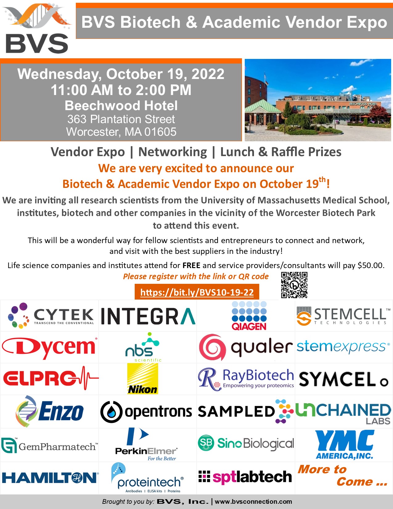 BVS’ Fall Vendor Biotech & Academic Expo at the Beechwood Hotel - The ...