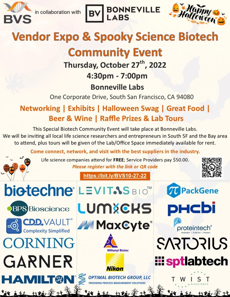 BVS and Bonneville Labs Vendor Expo and Spooky Science Biotech ...