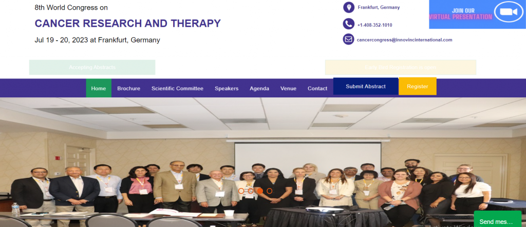 8th World Congress On CANCER RESEARCH AND THERAPY Conference - The ...