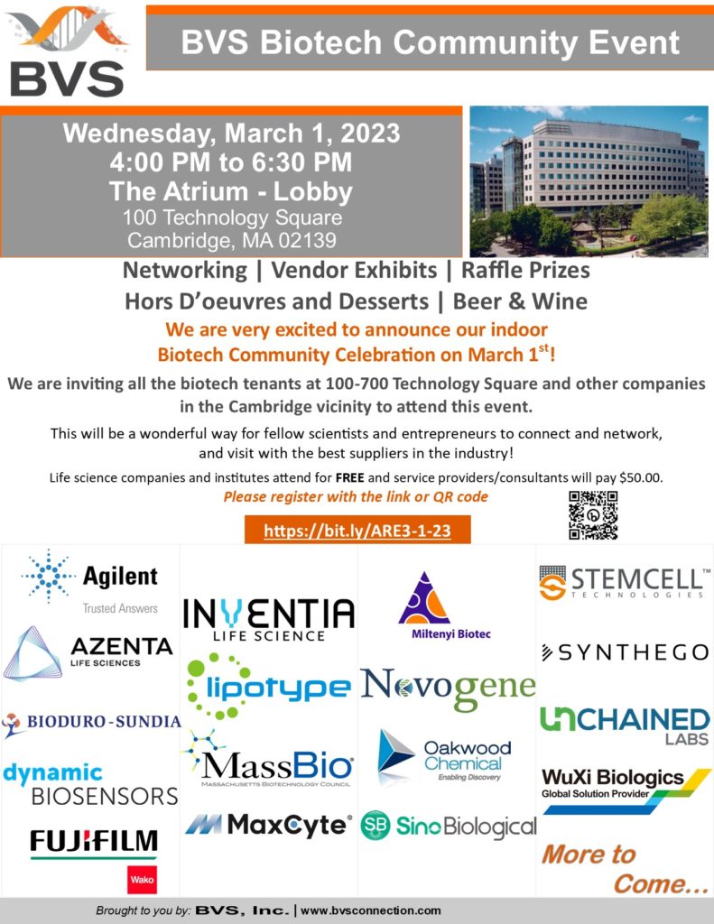 BVS’ Biotech Community Celebration at Tech Square, Cambridge - The ...