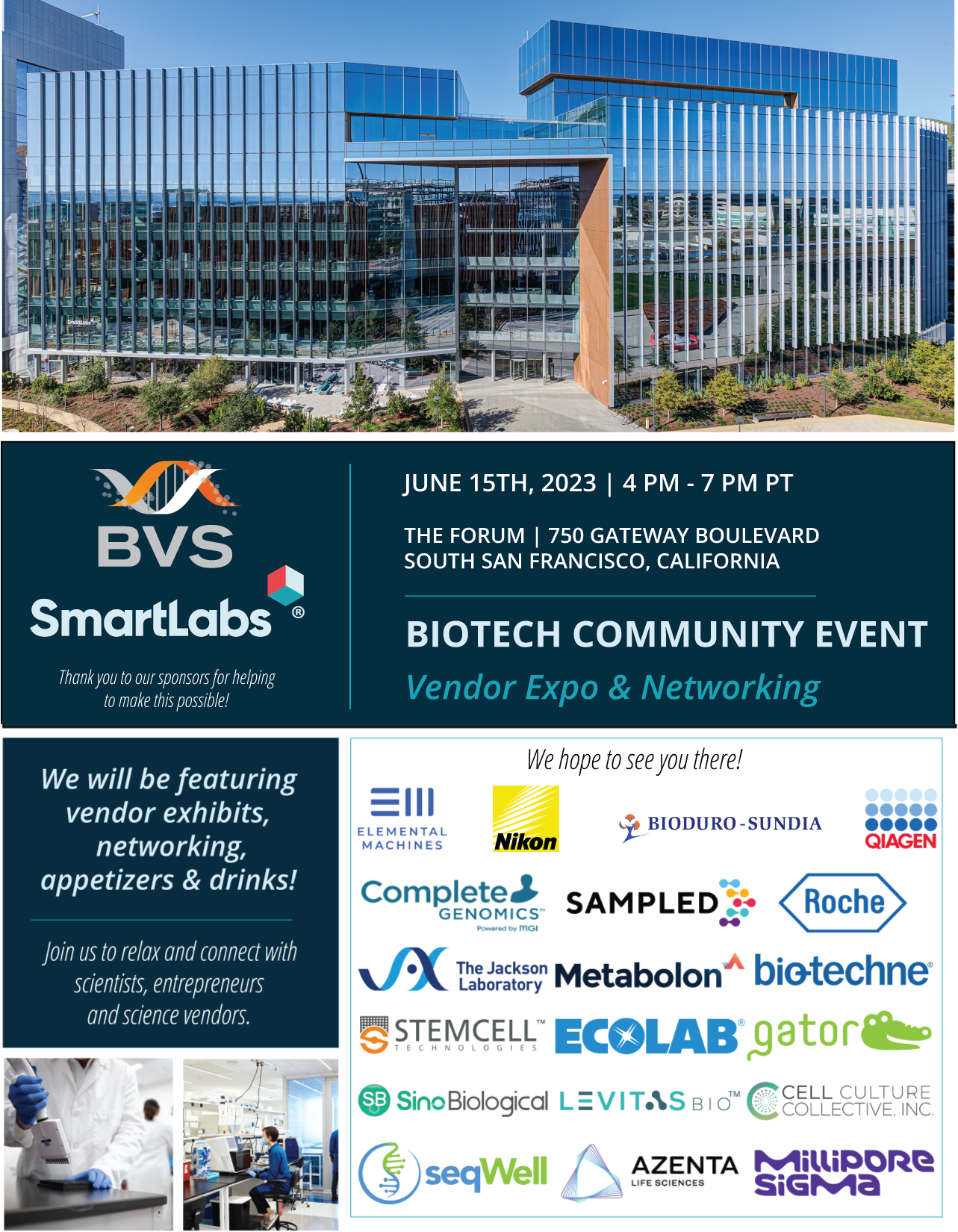 BVS and SmartLabs Biotech Community Event, South San Francisco - The ...