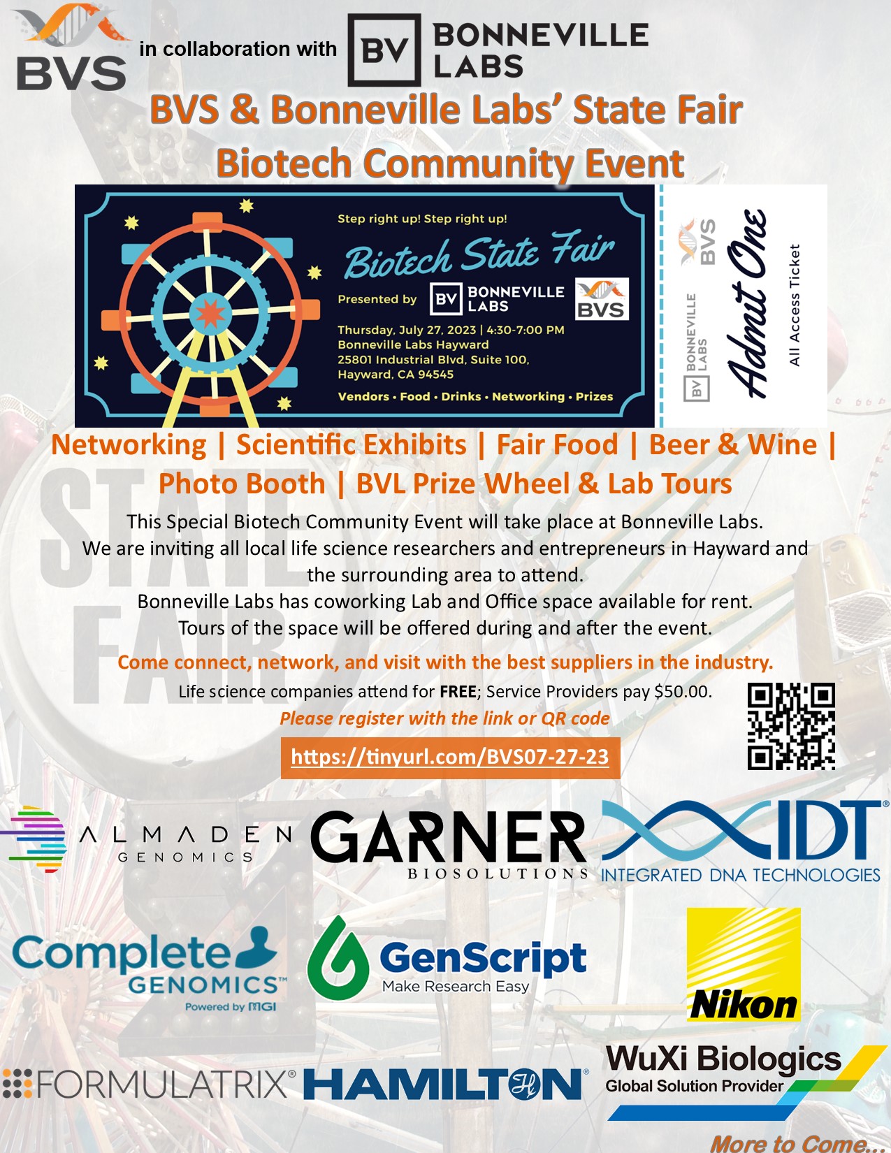 BVS & Bonneville Labs’ State Fair Biotech Community Event in Hayward ...