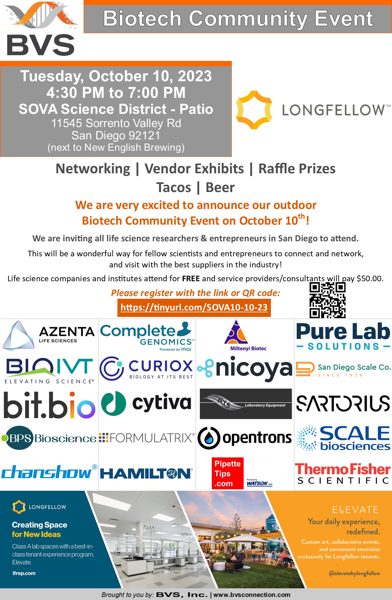 BVS’ Outdoor Biotech Community Event at SOVA Science District, San ...