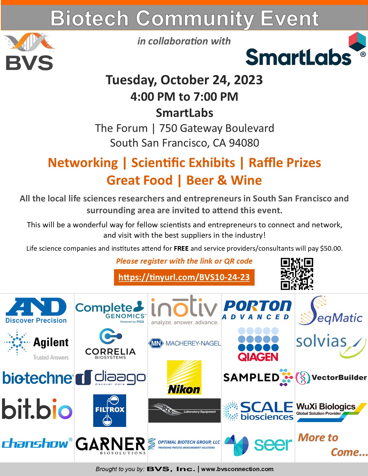 BVS and SmartLabs Biotech Community Event in South San Francisco - The ...