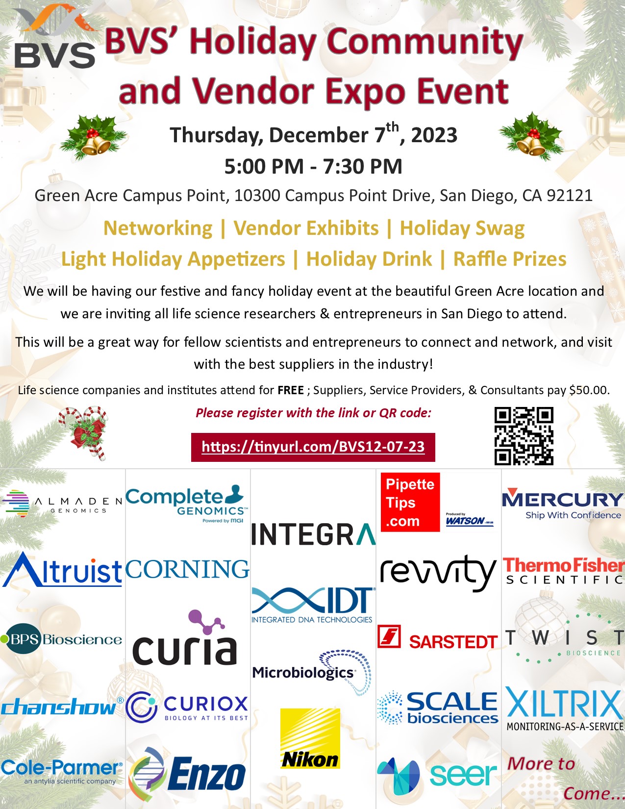 BVS’ Holiday Community and Vendor Expo Event at Green Acre Campus Point ...