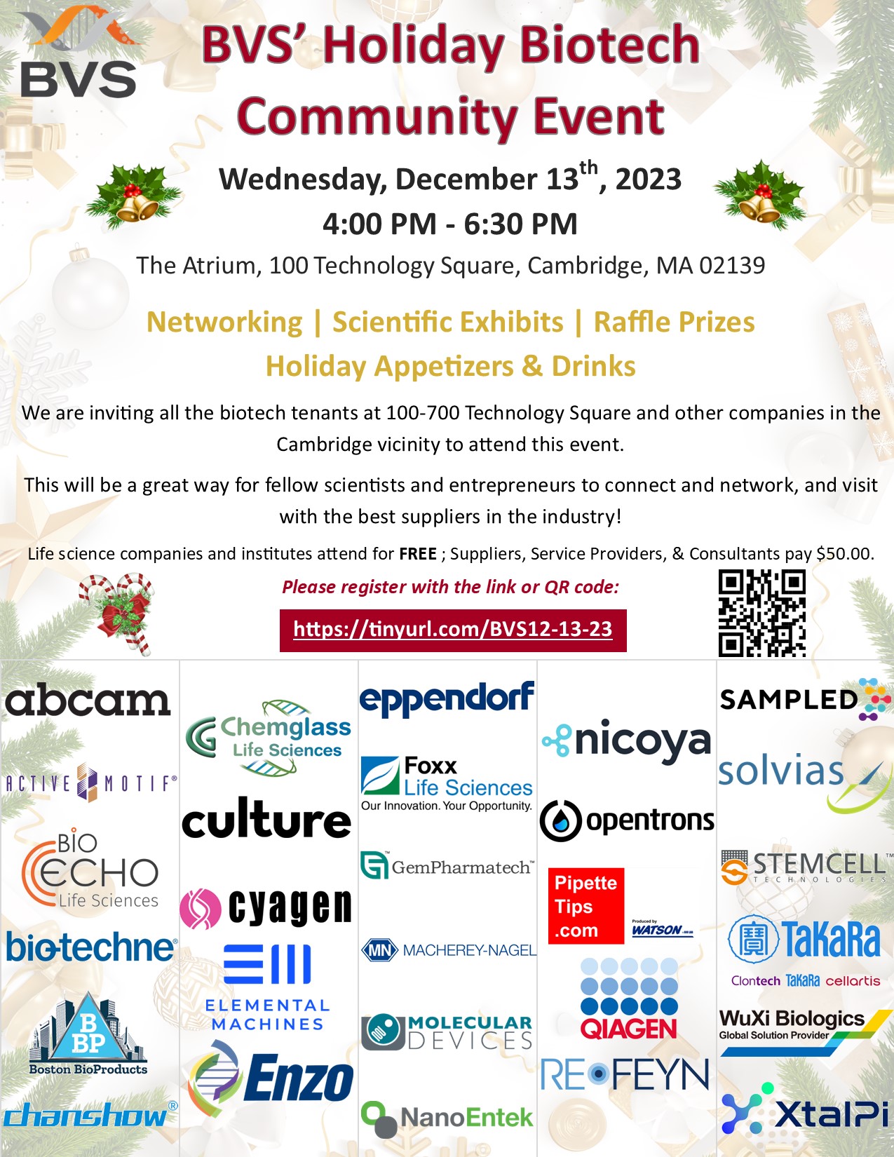 BVS’ Holiday Biotech Community Event at Tech Square, Cambridge - The ...