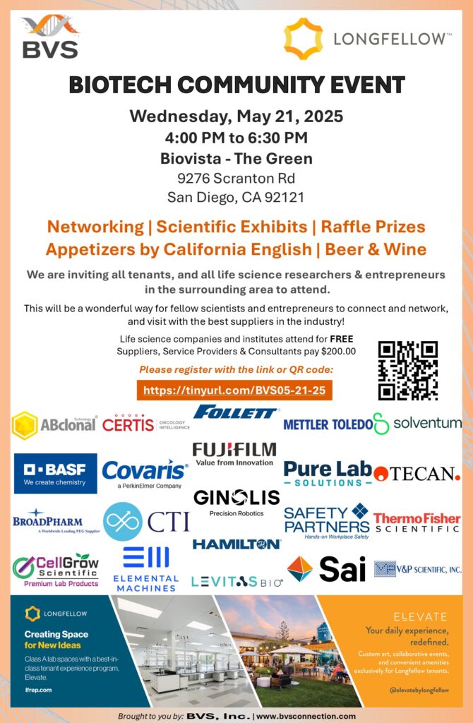 BVS’ Biotech Community Event at Biovista, San Diego - The BioCalendar