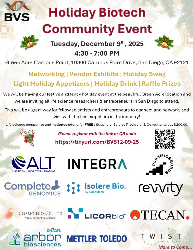BVS' Holiday Biotech Community Event at Green Acre Campus Point, San ...